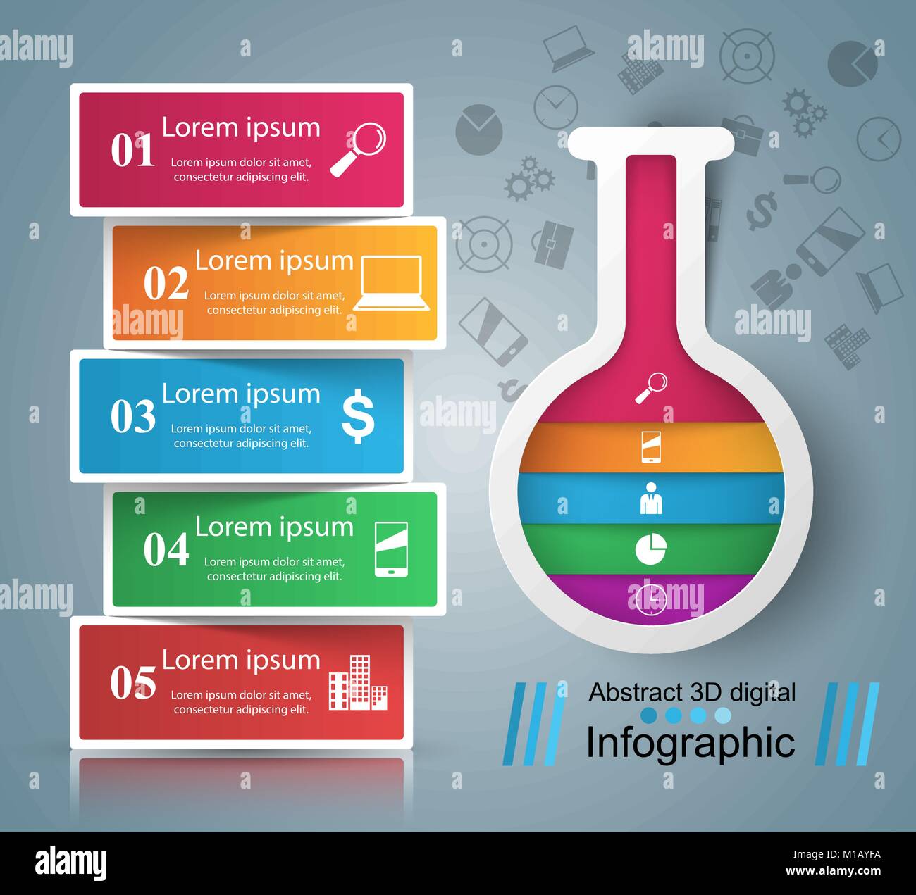 Test tube. Experiments. Business infographics Stock Vector Image & Art ...