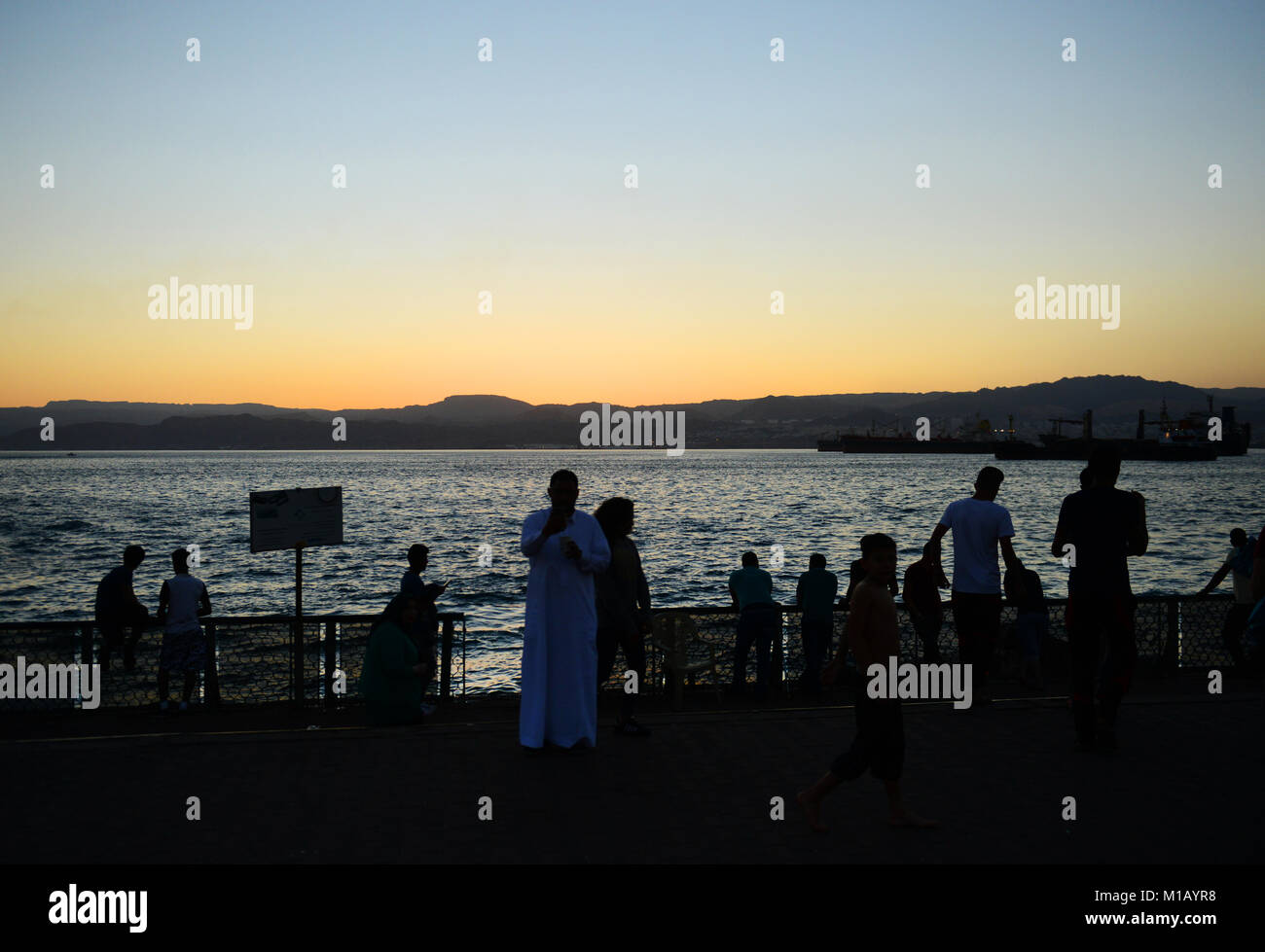 Jordan gulf of aqaba sunset hi-res stock photography and images - Alamy