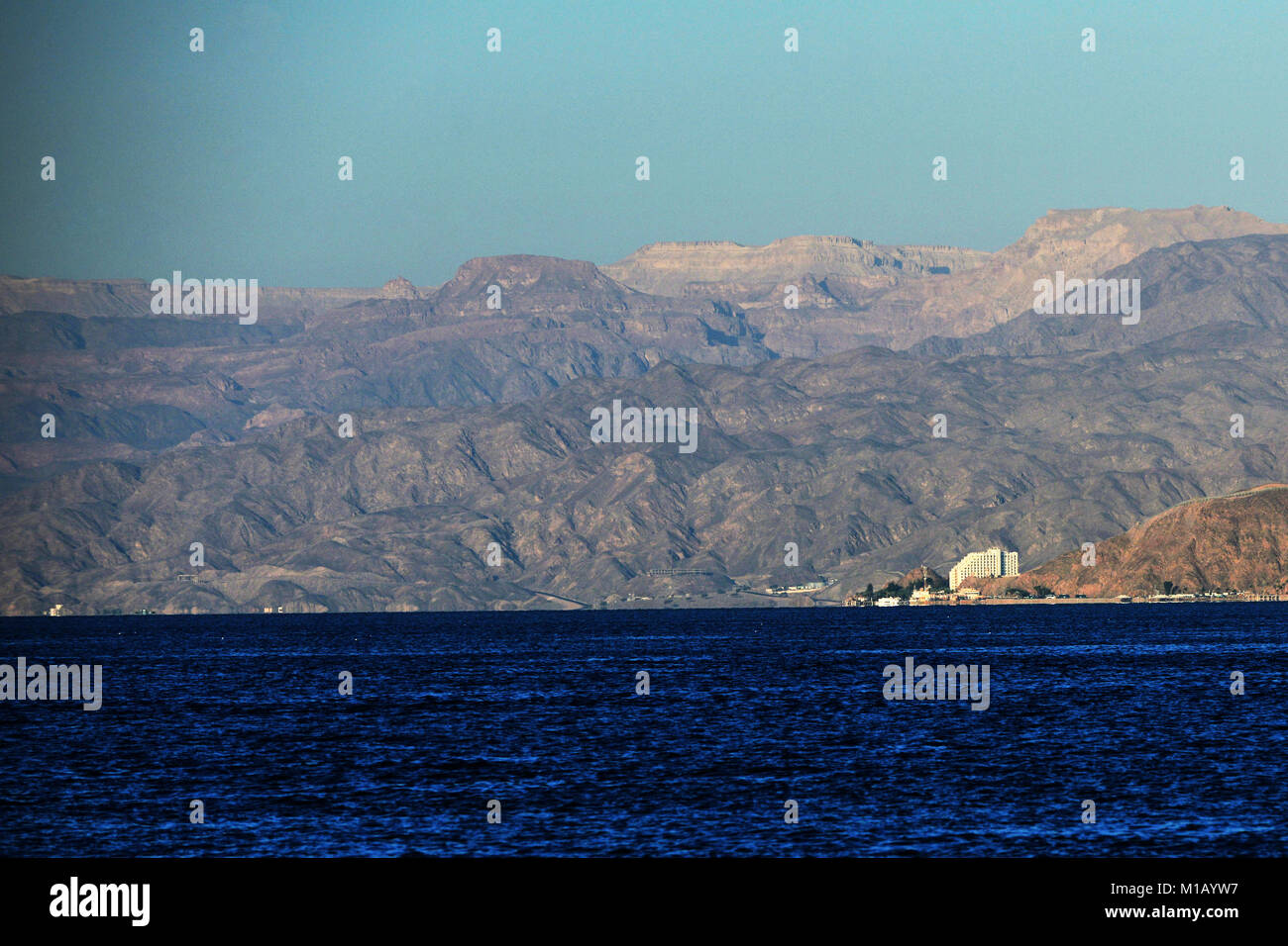 A view of Taba and the Egyptian - Israeli border area as seen from ...