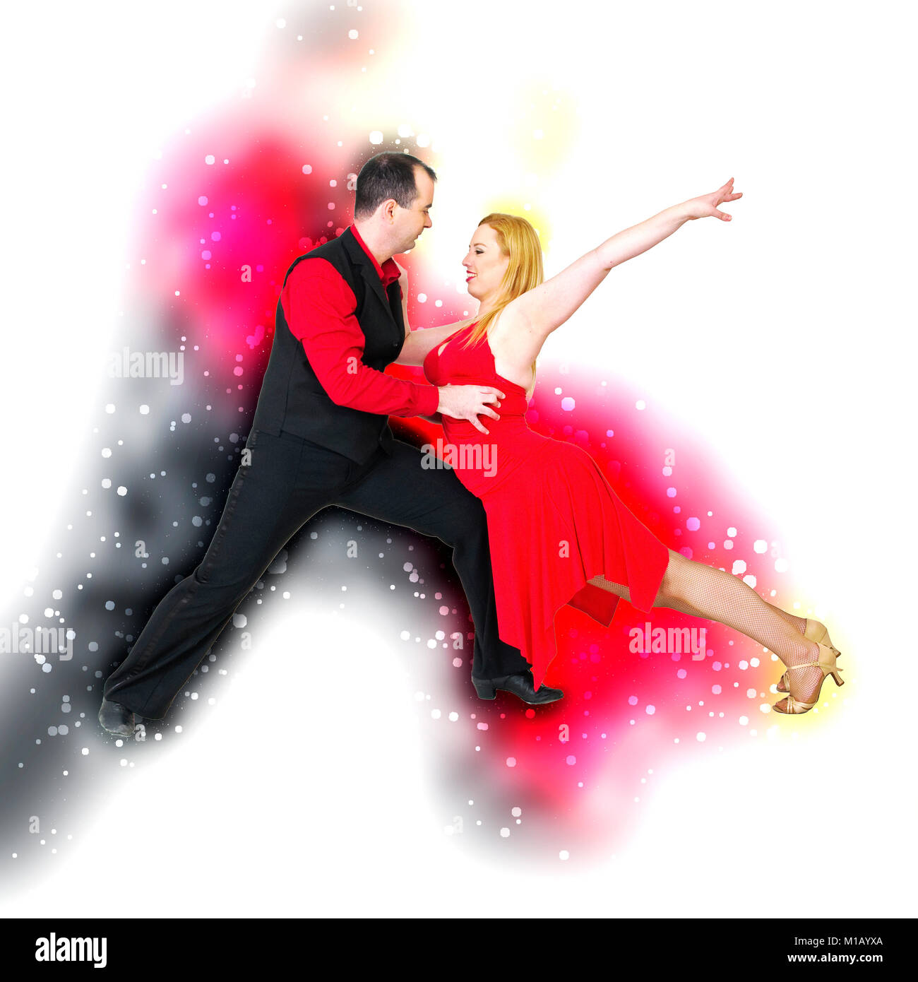 Dancing salsa silhouette hi-res stock photography and images - Alamy