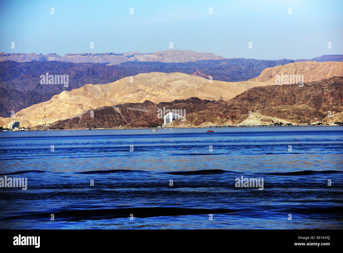 A view of Taba and the Egyptian - Israeli border area as seen from ...