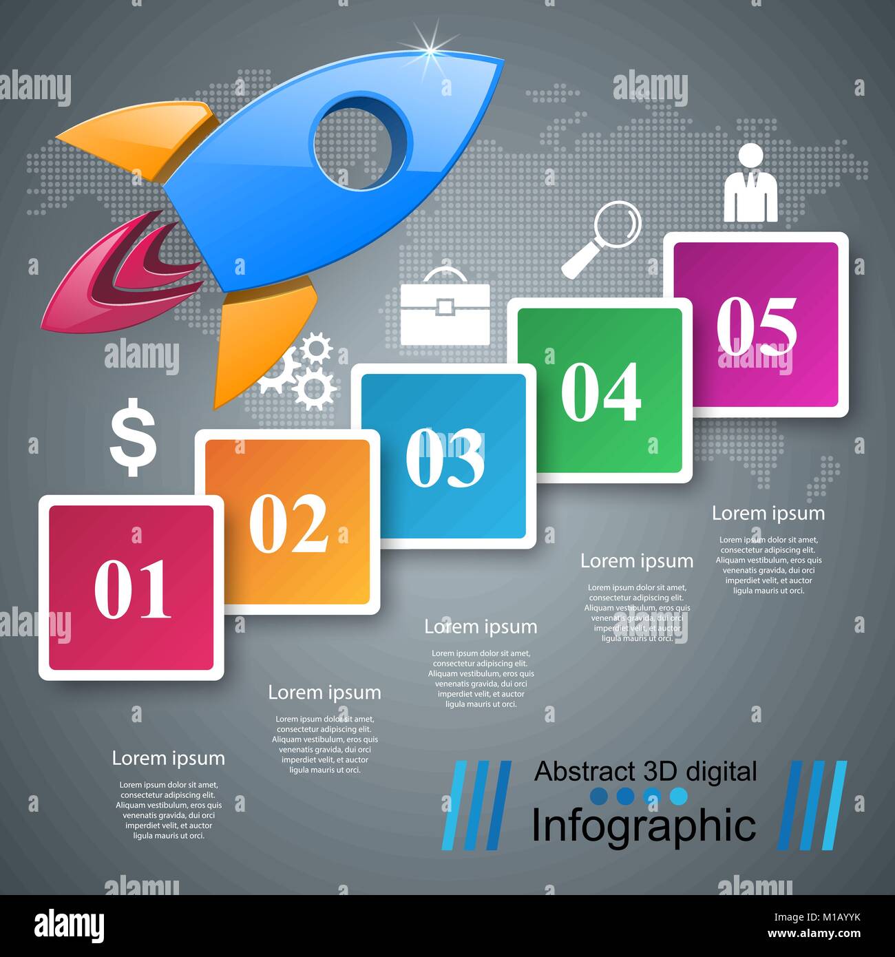 Rocket icon. Abstract illustration Infographic Stock Vector Image & Art ...