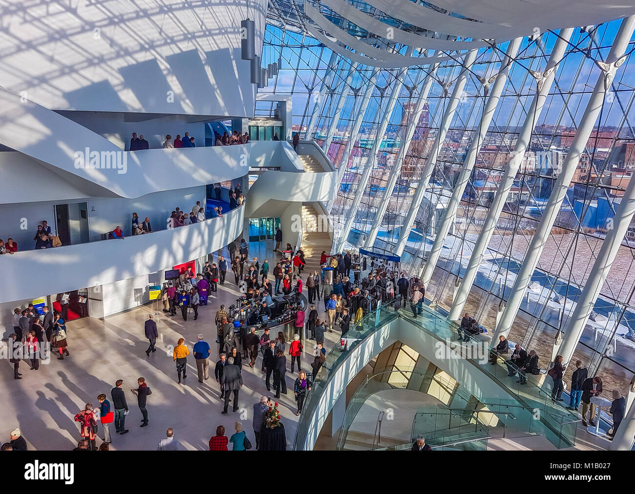 The interior of the Kauffman Center for the Performing Arts during the ...