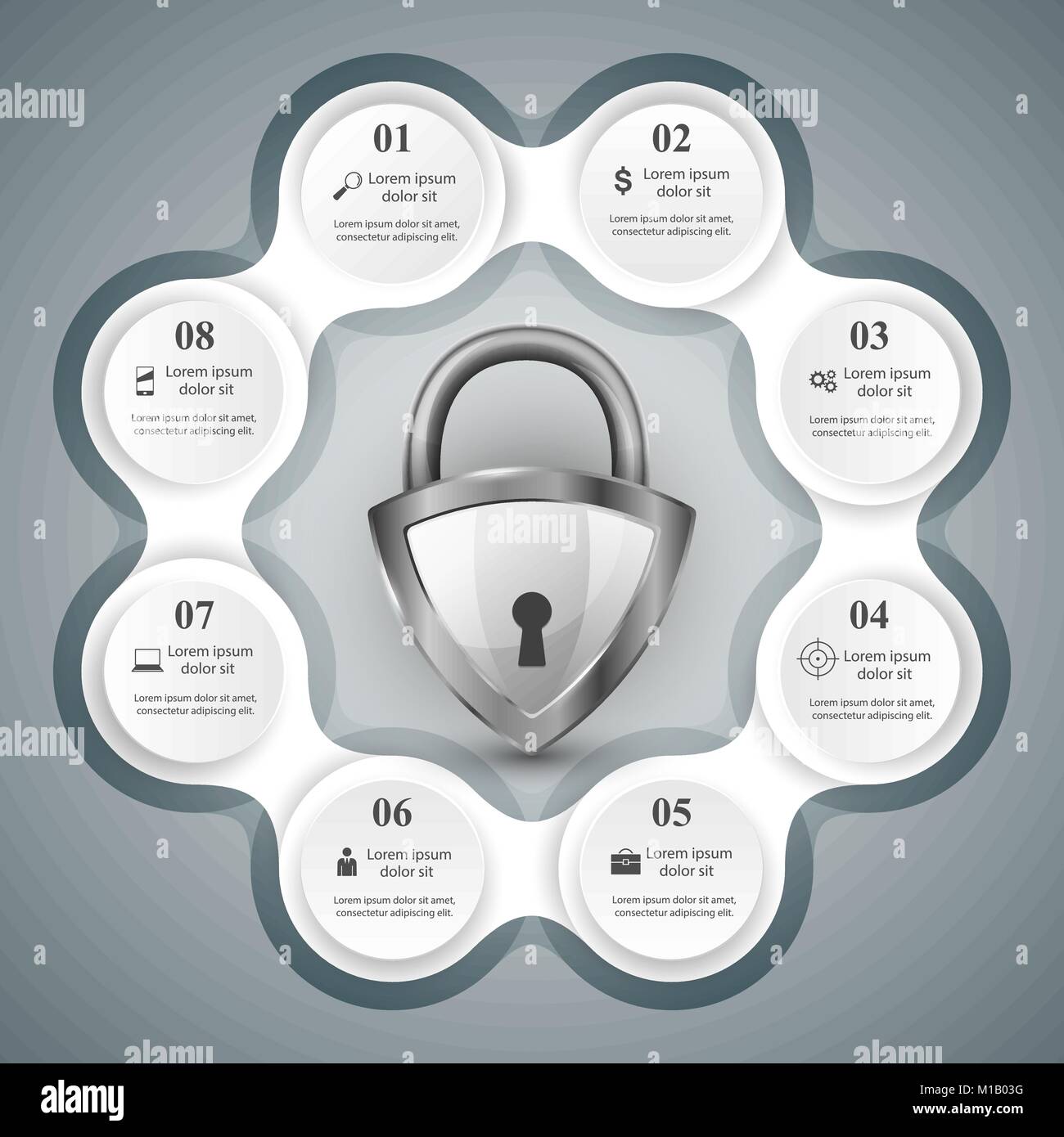 Key, lock icon. Business infographic Stock Vector Image & Art - Alamy