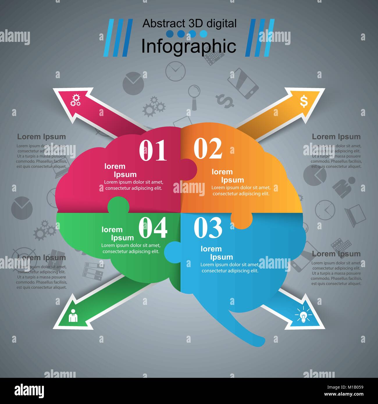 Brain infographic and business icon Stock Vector Image & Art - Alamy