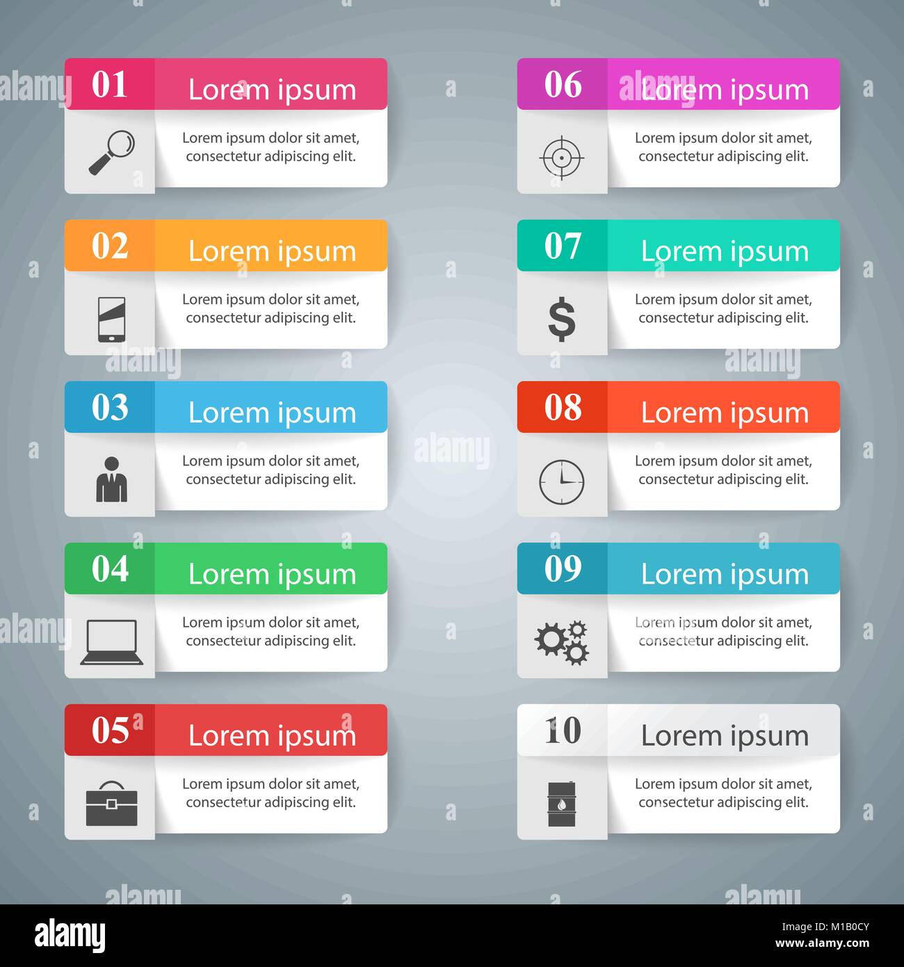 Infographic Design List 10 Items High Resolution Stock Photography and ...