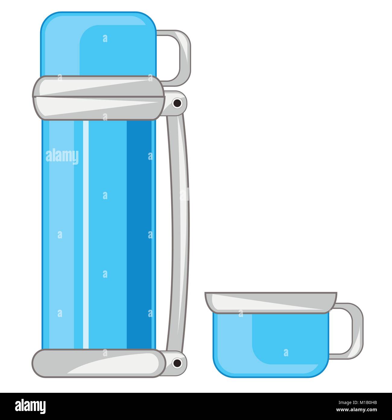 Thermos steel mug handle Stock Vector Images - Alamy