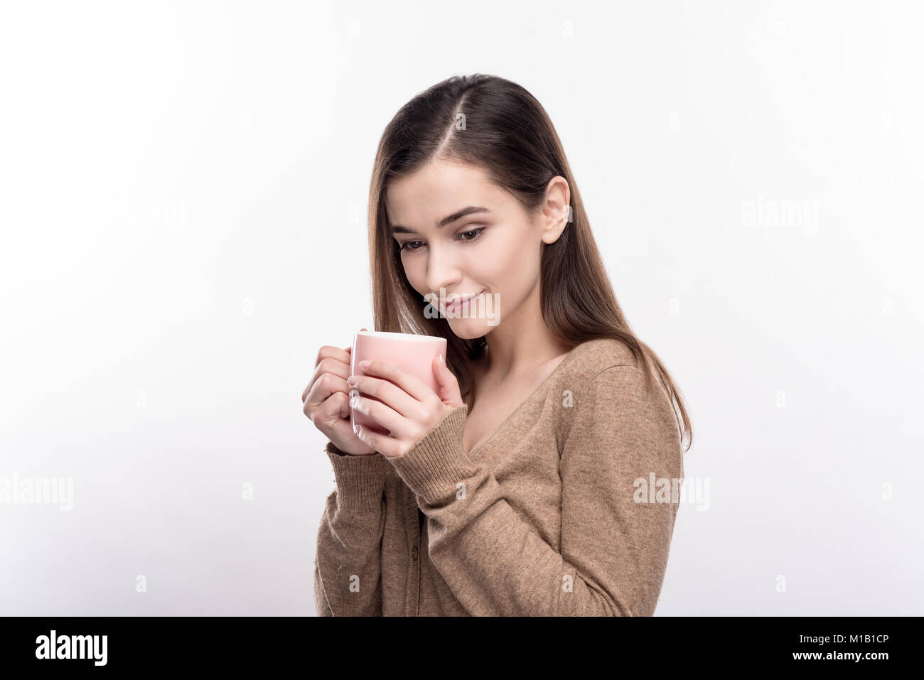 Hands cupping face hi-res stock photography and images - Alamy