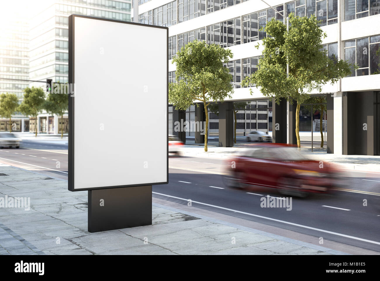 3d rendering poster on the city Stock Photo - Alamy