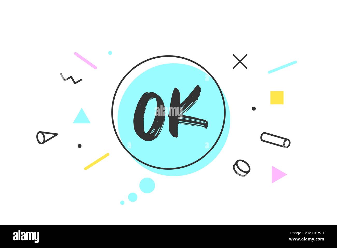 OK. Banner, speech bubble Stock Vector Image & Art - Alamy