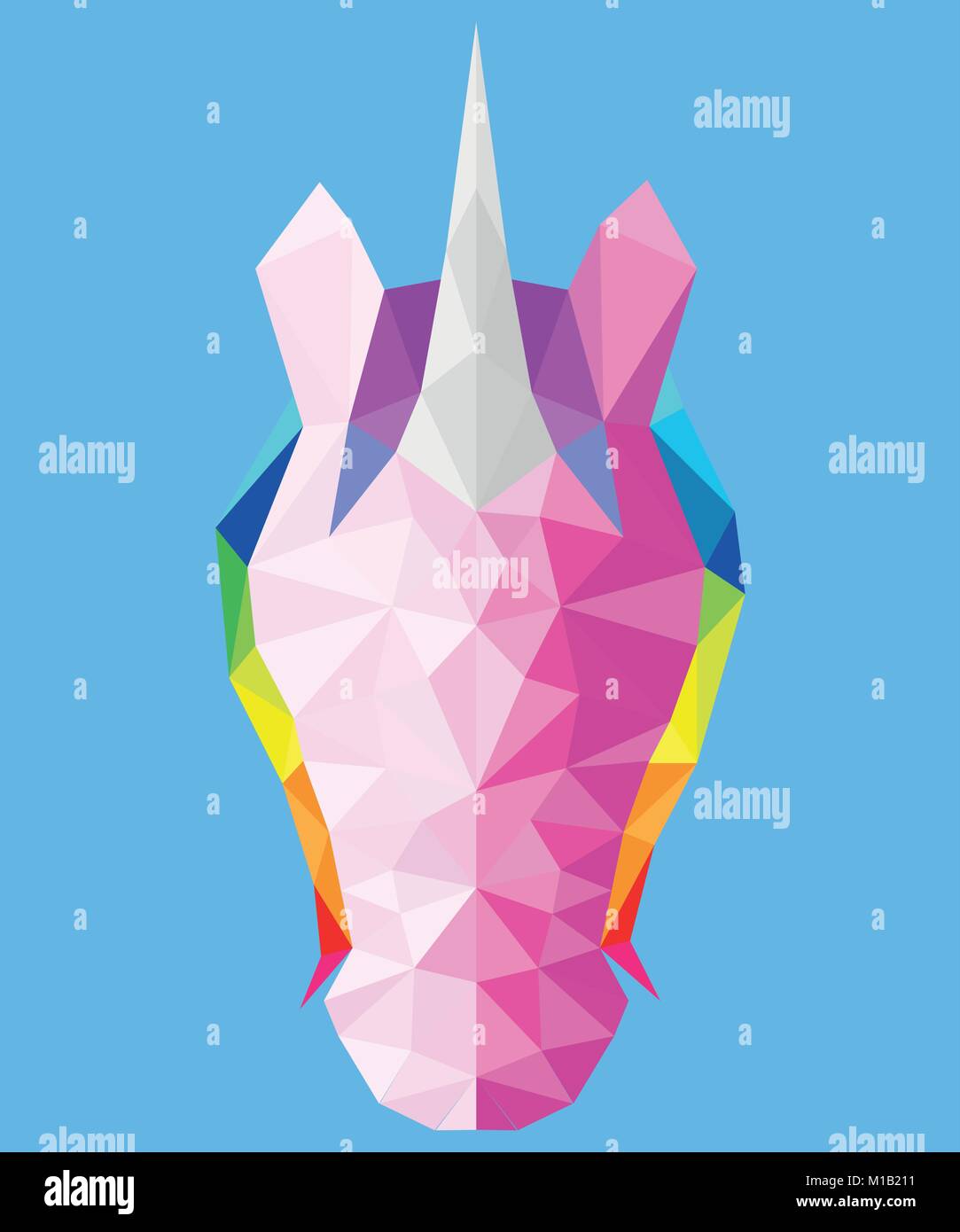 Unicorn rainbow mane Stock Vector Images - Alamy