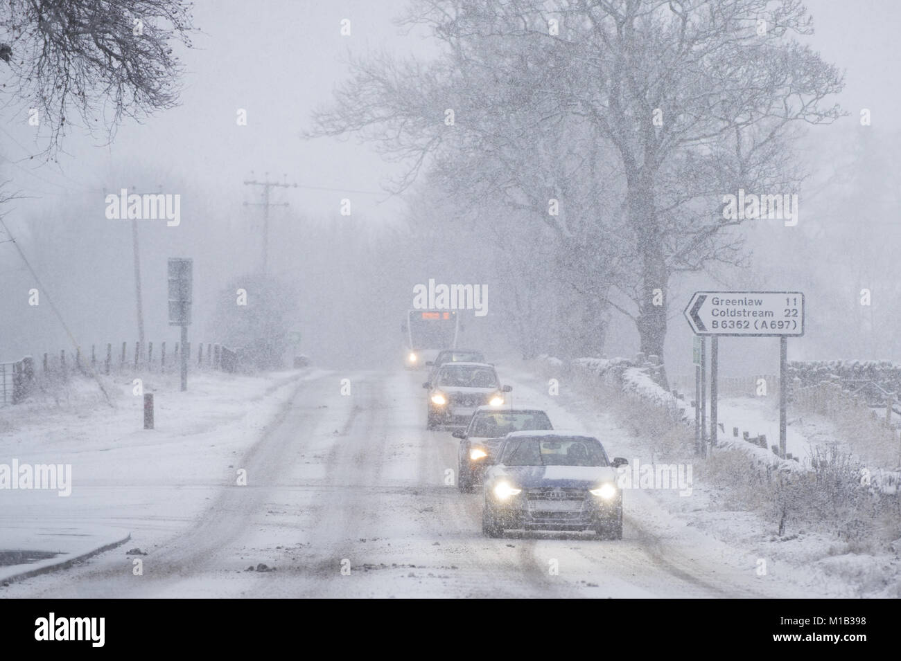The Scottish Borders has heavy snowfall as parts of Scotland endure ...