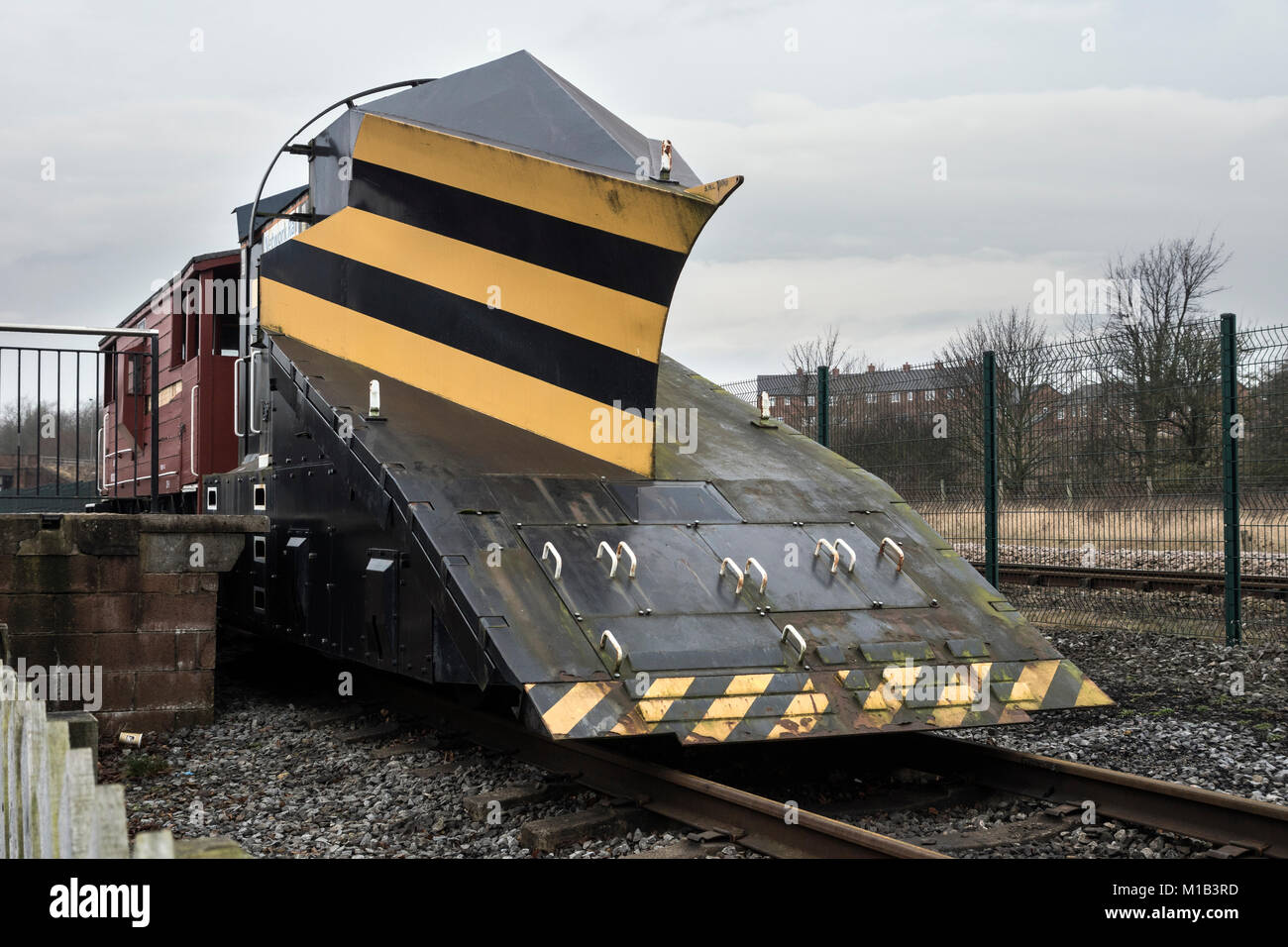A large drift snowplough. Network Rail Stock Photo - Alamy