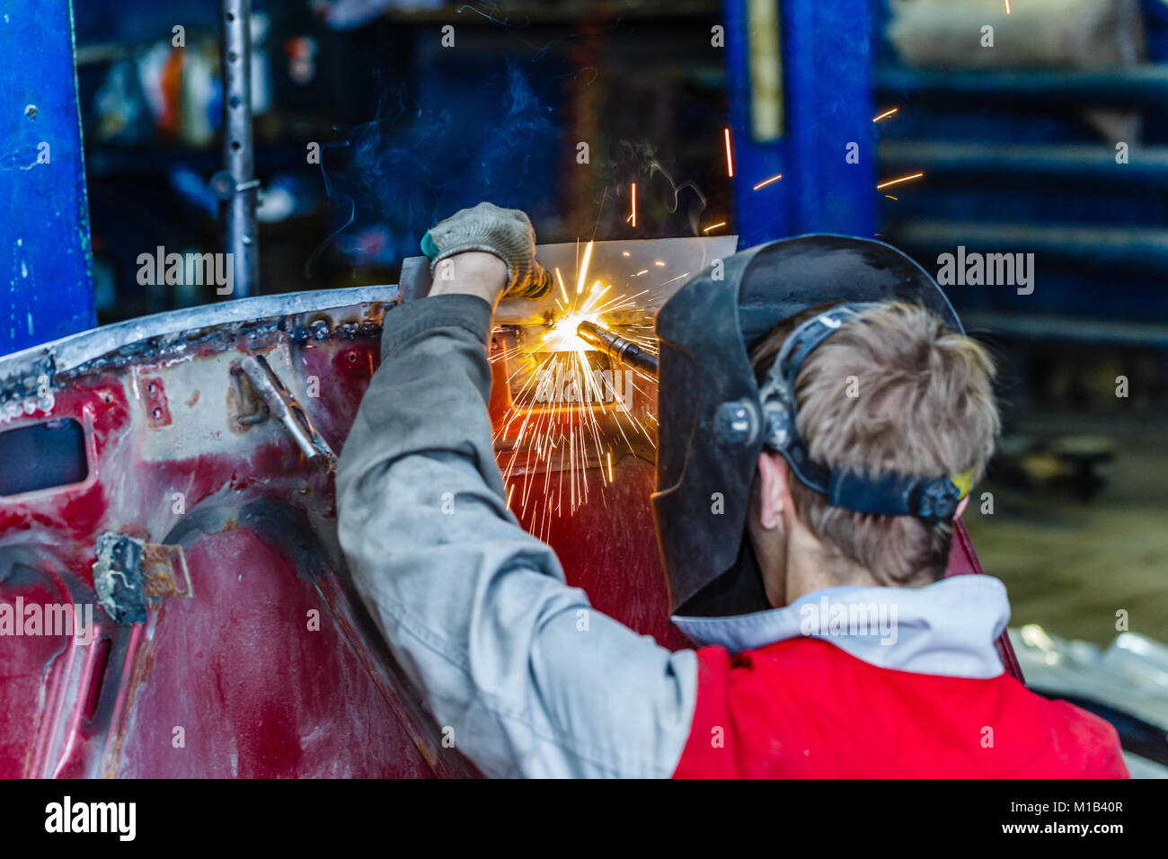 Service-man at work Stock Photo - Alamy