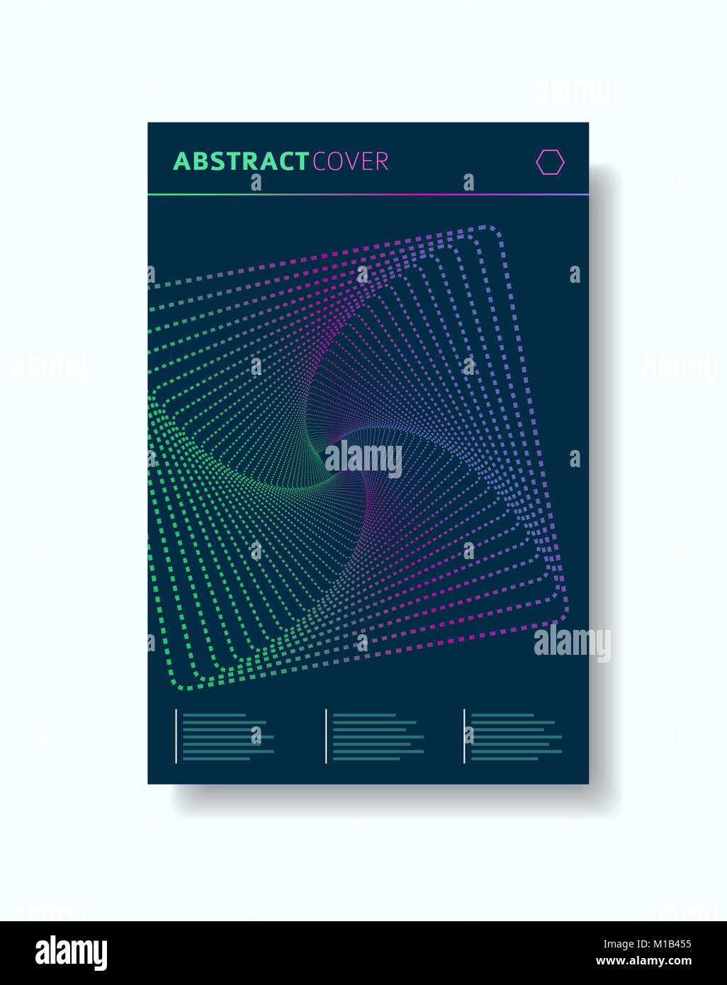 Abstract neon geometric line pattern background for brochure cover ...