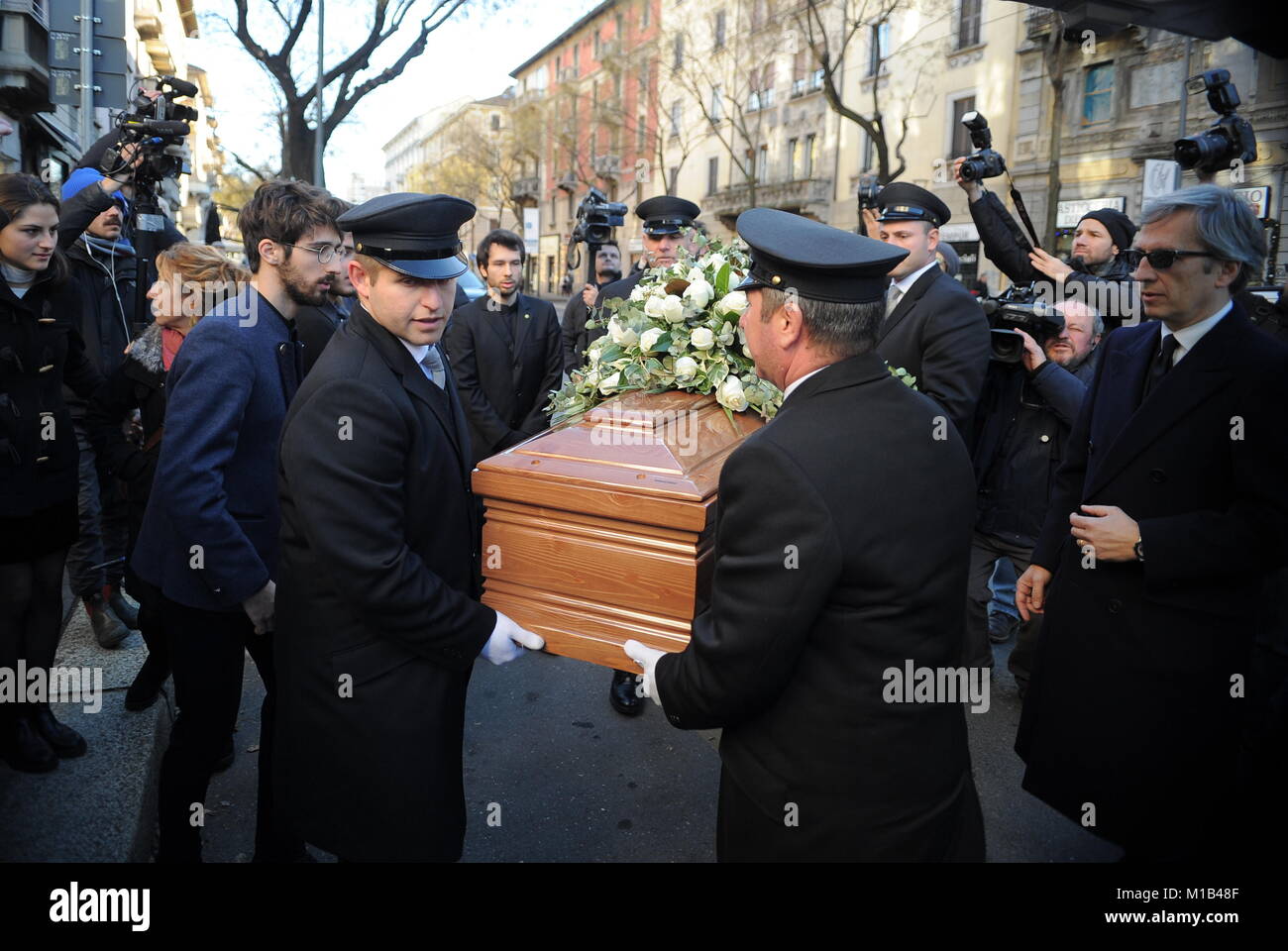 The funeral of Italian chef Gualtiero Marchesi at the Santa Maria del ...