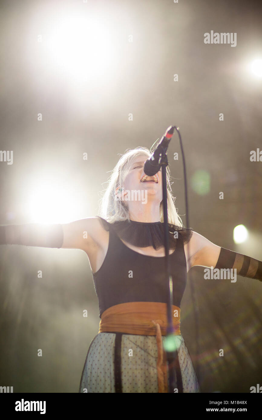 The talented Norwegian singer, musician and songwriter AURORA performs ...