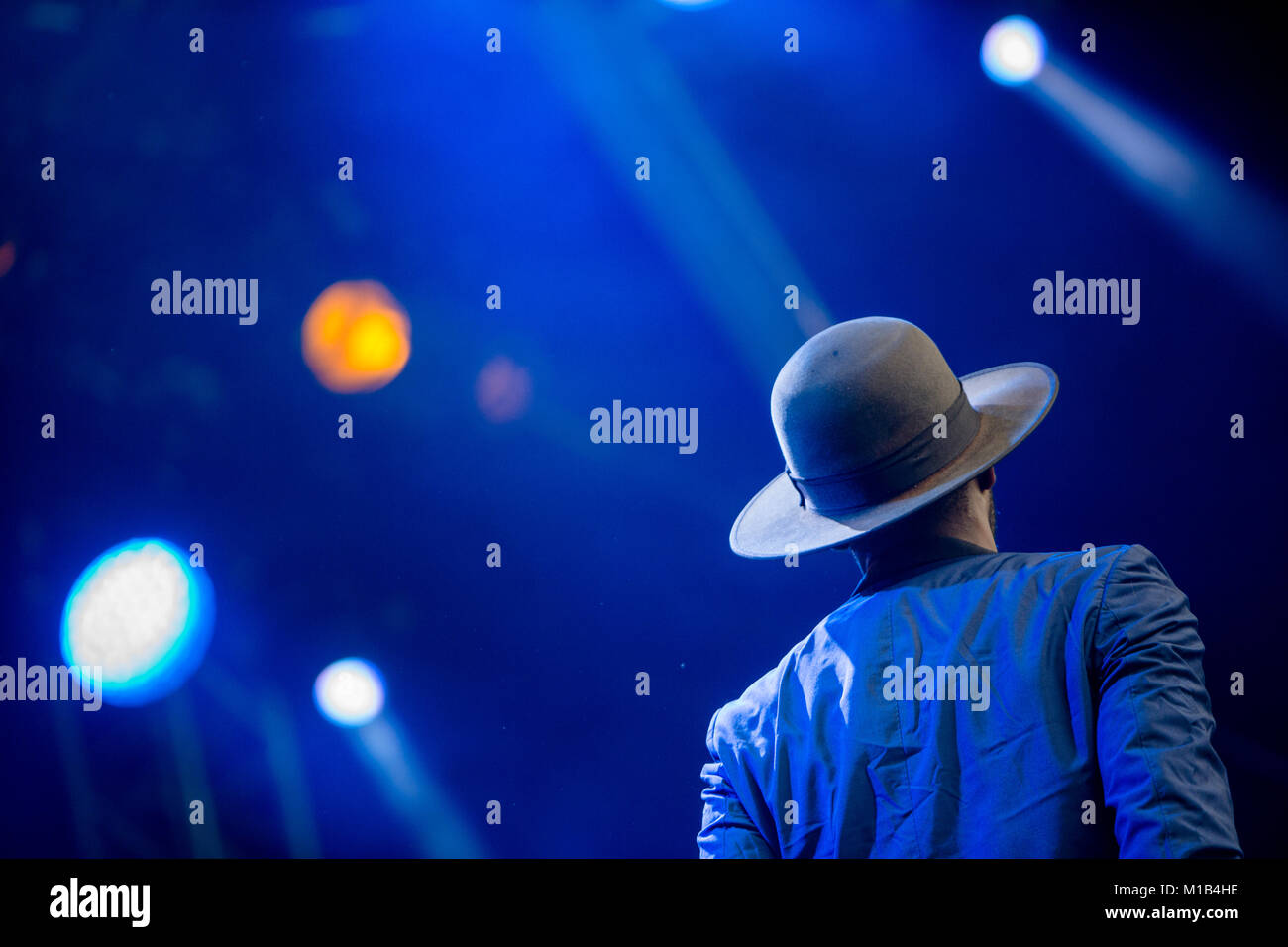 Norway, Bergen – June 17, 2017. The Belgian rapper and lyricist Baloji ...