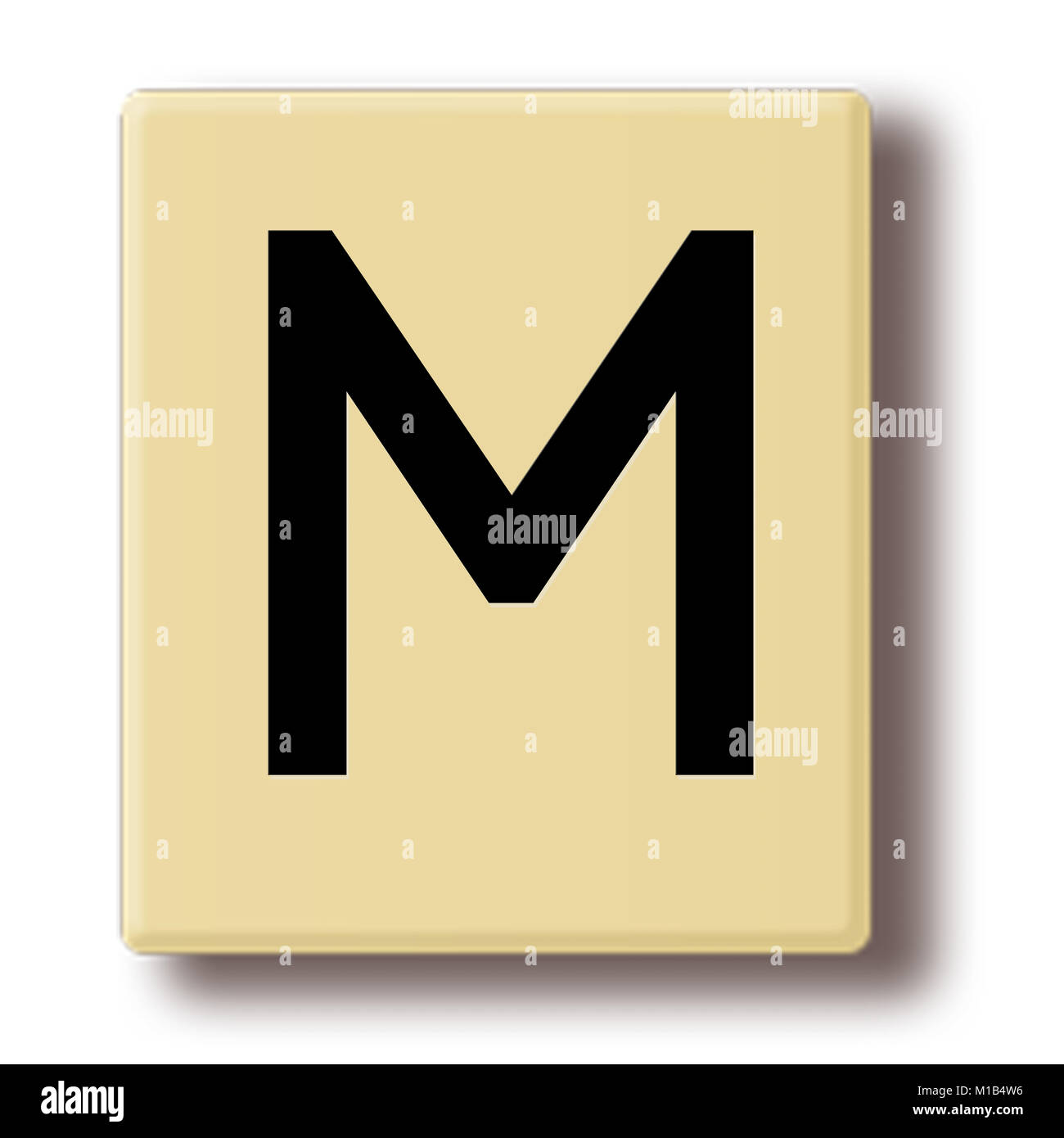 Tile in the style of the board game Scrabble Stock Photo - Alamy