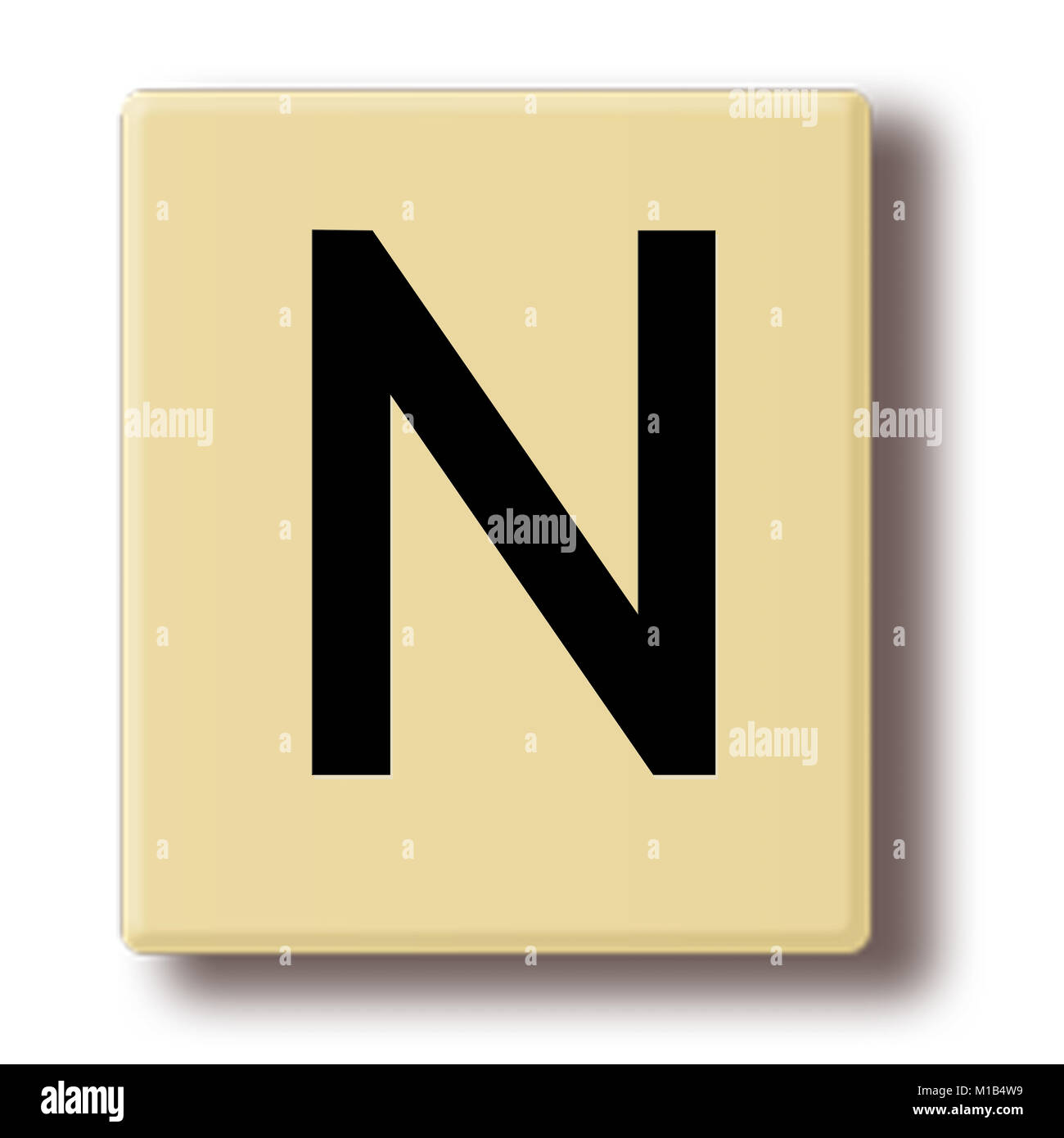 Letter tile in the style of the game Scrabble Stock Photo - Alamy