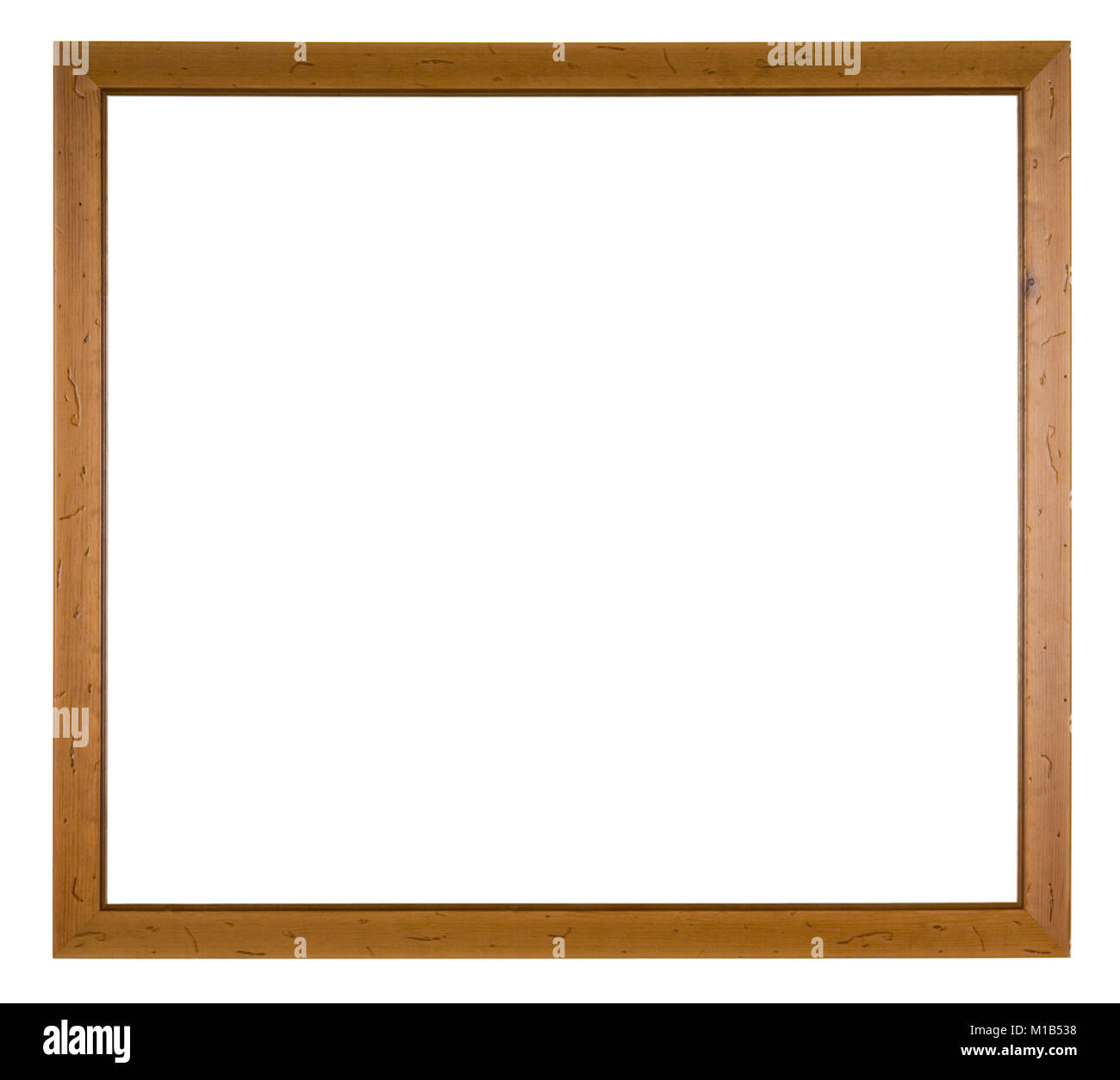 Empty picture frame, antiqued pine wood Stock Photo - Alamy