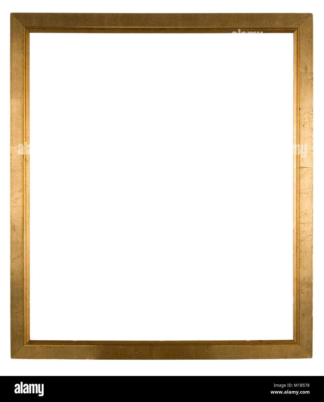 Large empty picture frame, distressed gilt finish Stock Photo - Alamy