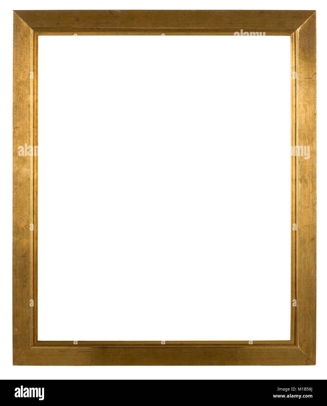 Large empty picture frame, distressed gold finish Stock Photo - Alamy