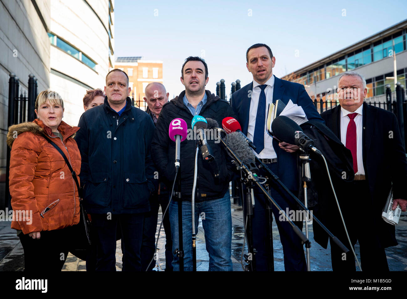 Aaron McCone (son of John Harbinson, 2nd left), Joe Convie (father of ...