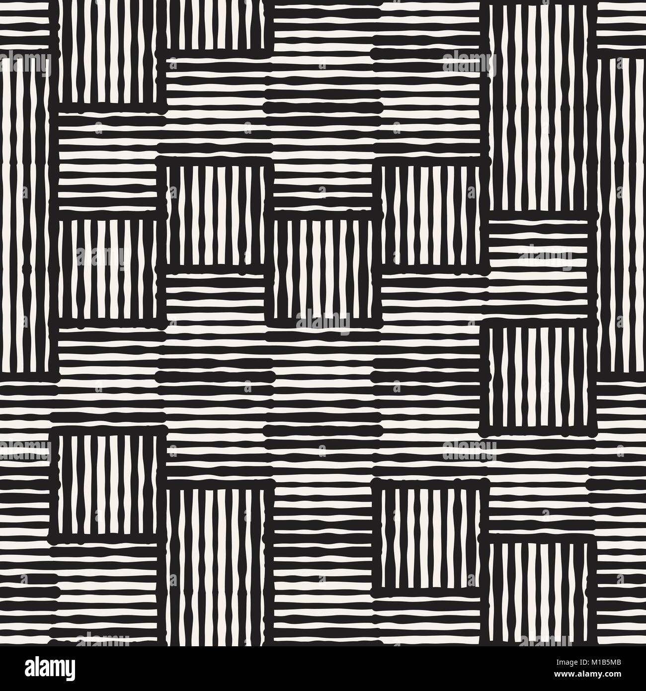 Seamless abstract hand drawn pattern. Vector freehand lines background ...