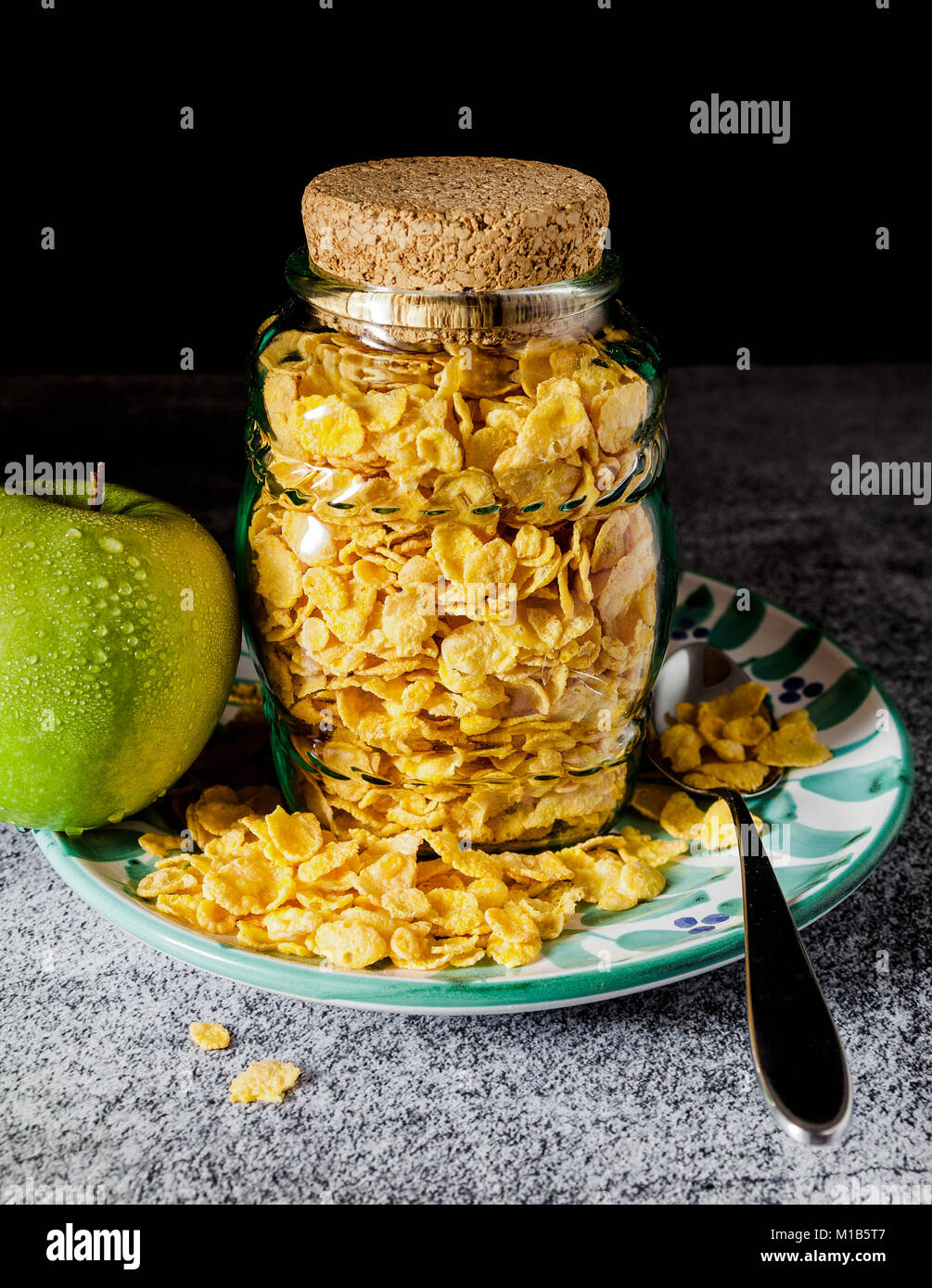 Corn flakes in glass jar hi-res stock photography and images - Alamy