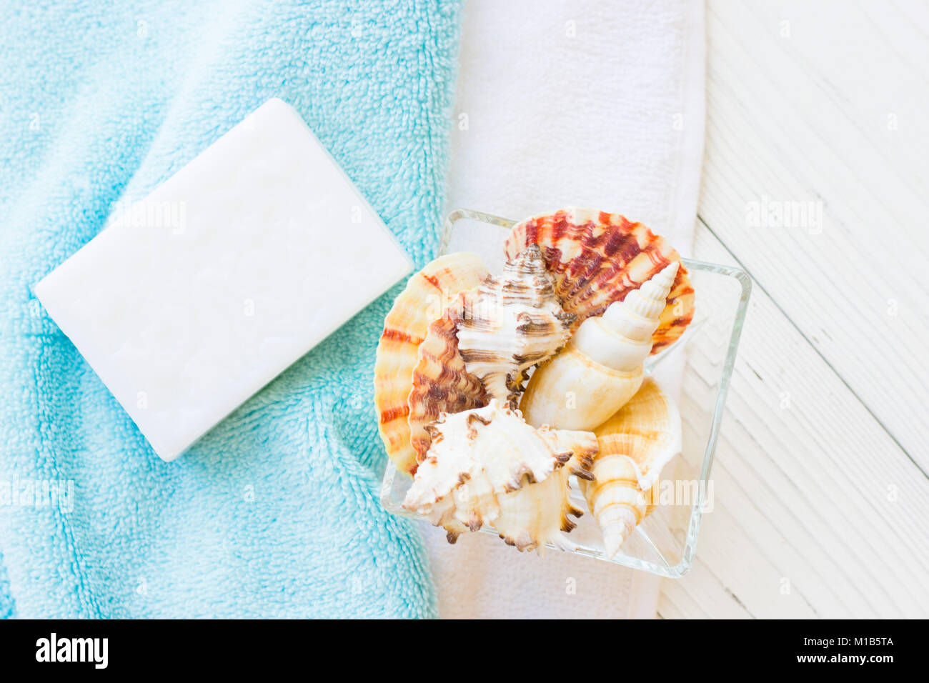 Sea shell spa concept Stock Photo - Alamy
