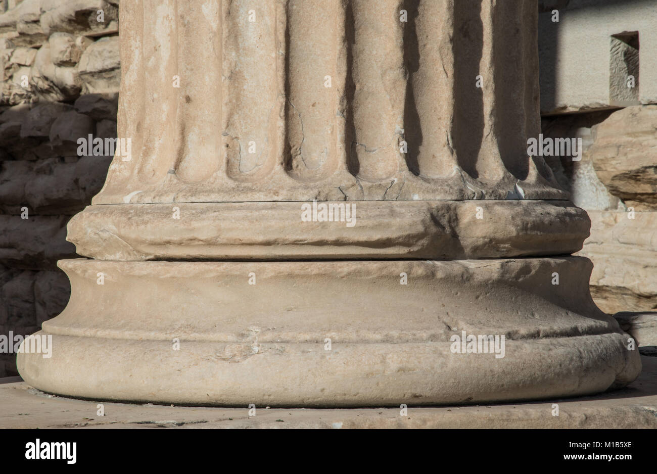 Columns atop the Greek Acropolis in Athens Stock Photo - Alamy