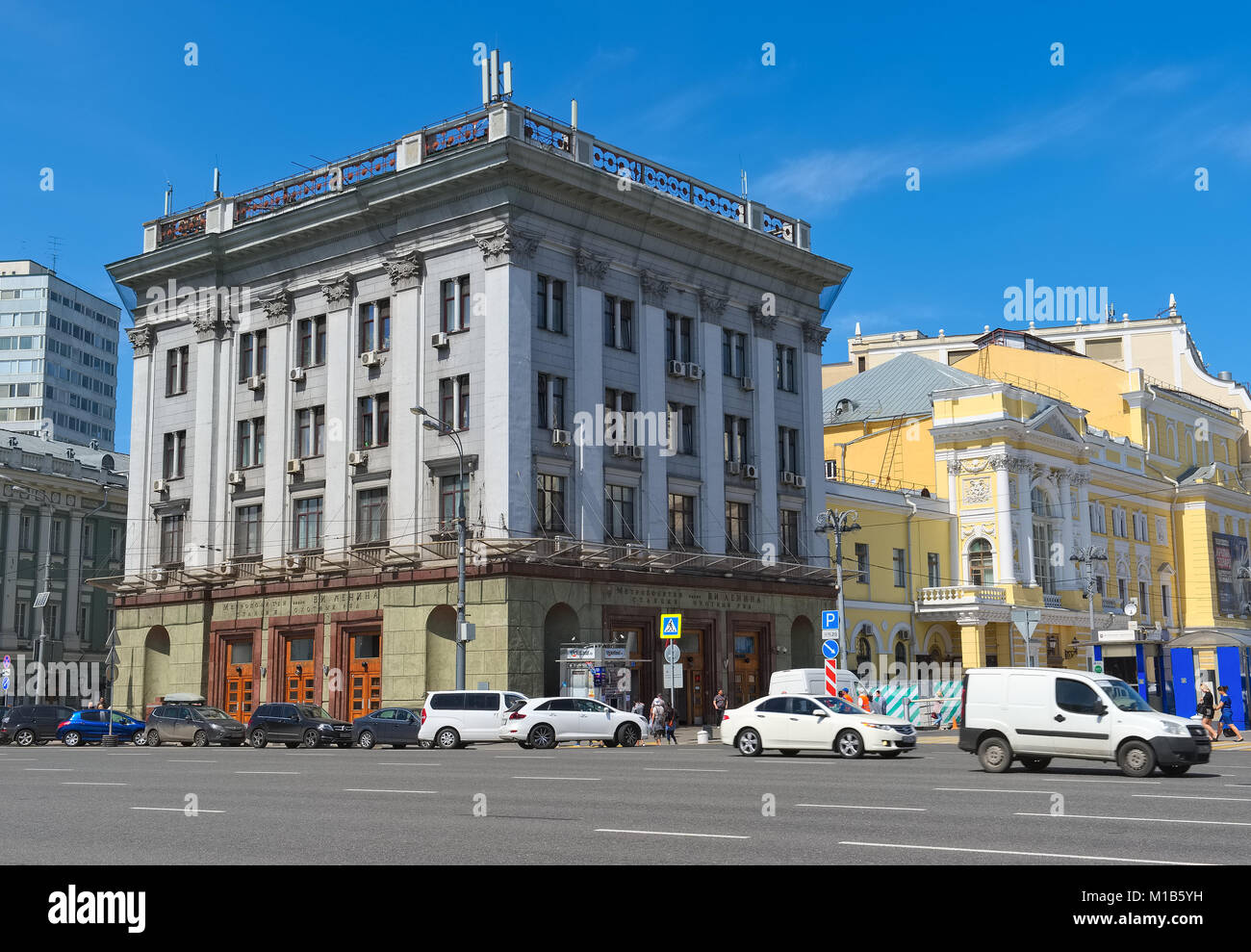 Moscow, Russia, Okhotny Ryad Street, a view of the home 19th century ...