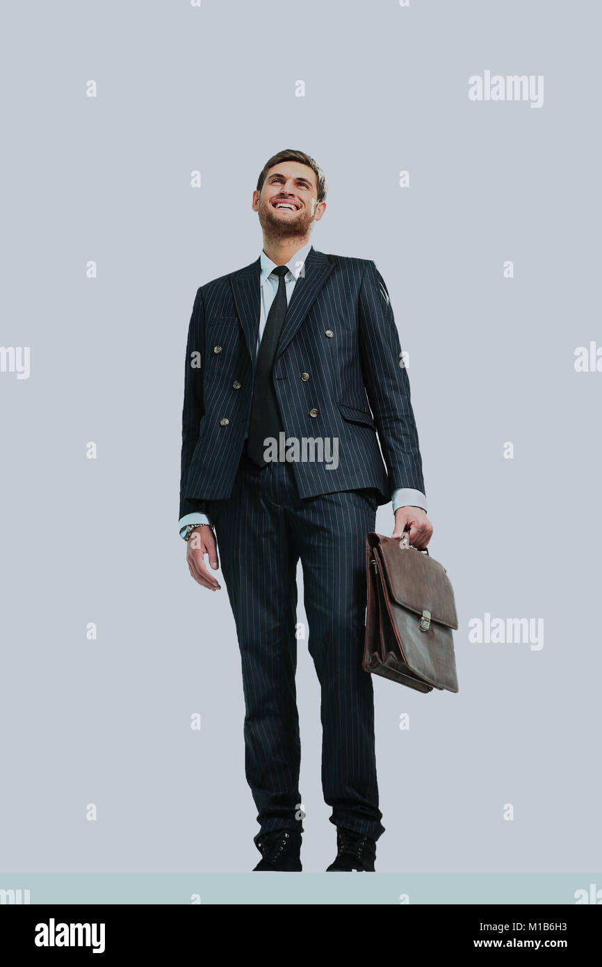 businessman standing on vertex Stock Photo - Alamy