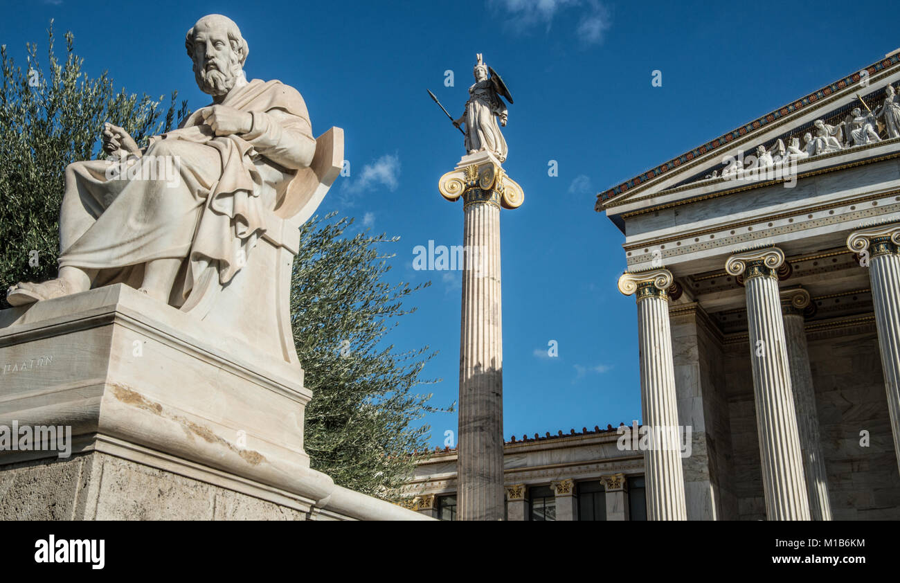 Statue of Plato in Athens, Greece Stock Photo - Alamy