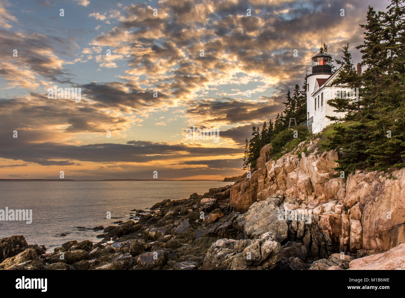 Bass Harbor Head Lighthouse at Sunset - Acadia National Park, Maine ...