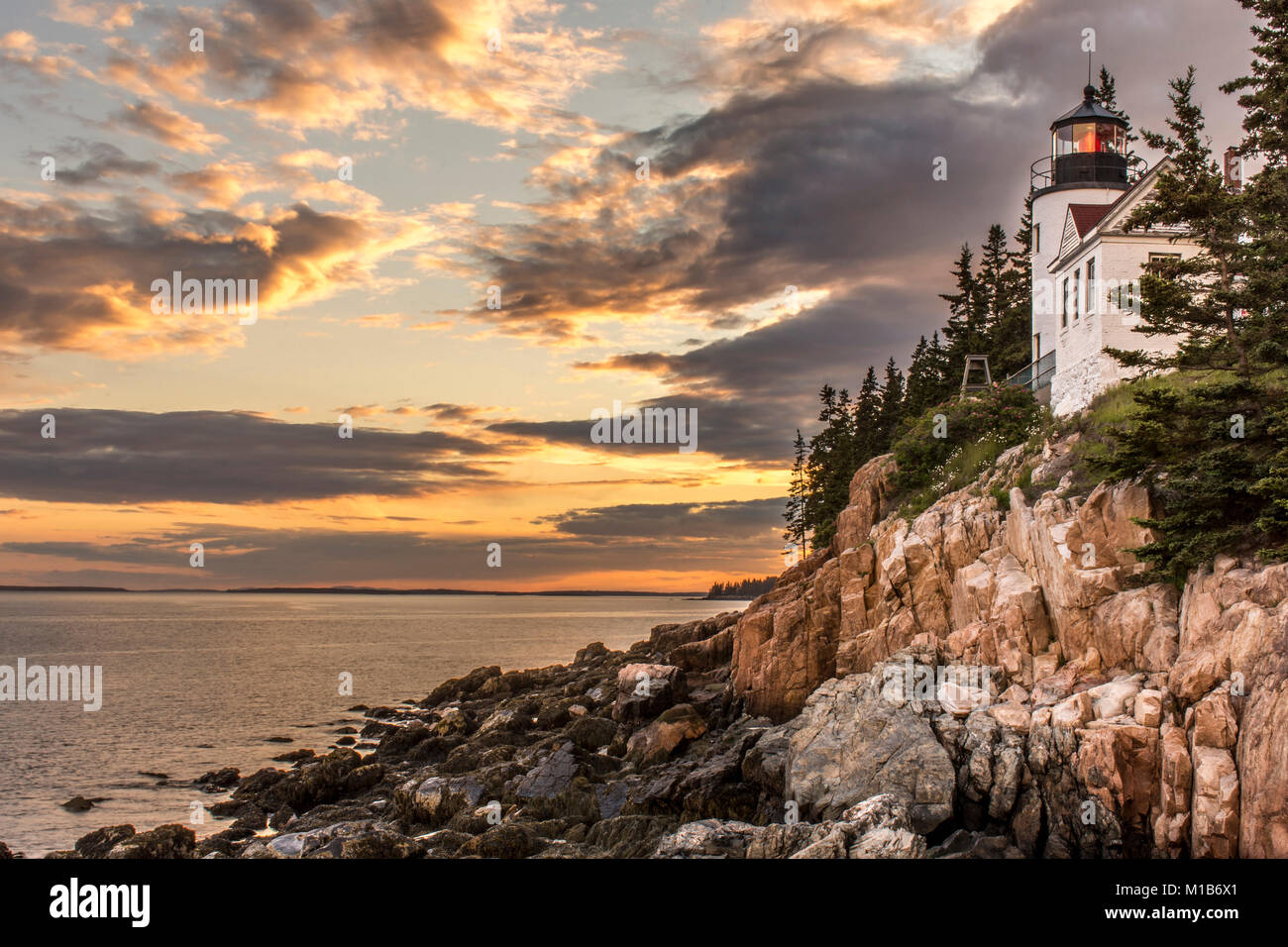 Bass Harbor Head Lighthouse at Sunset (Zoomed In) - Acadia National ...