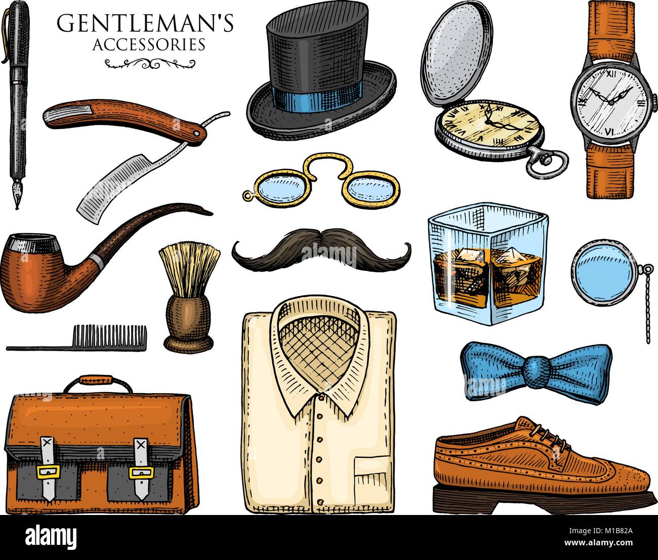 Mustache monocle hi-res stock photography and images - Alamy