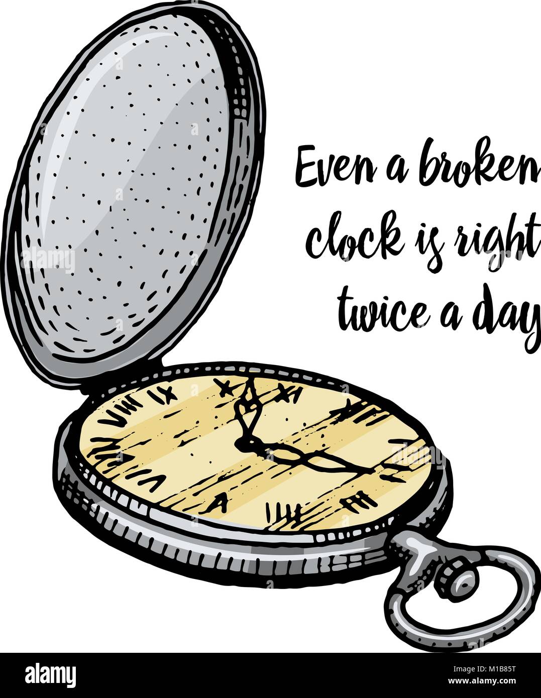 Old man in clock Stock Vector Images - Alamy