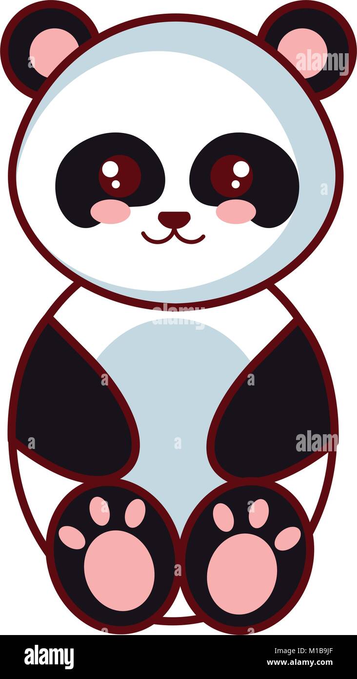 cute and tender bear panda character vector illustration design Stock ...