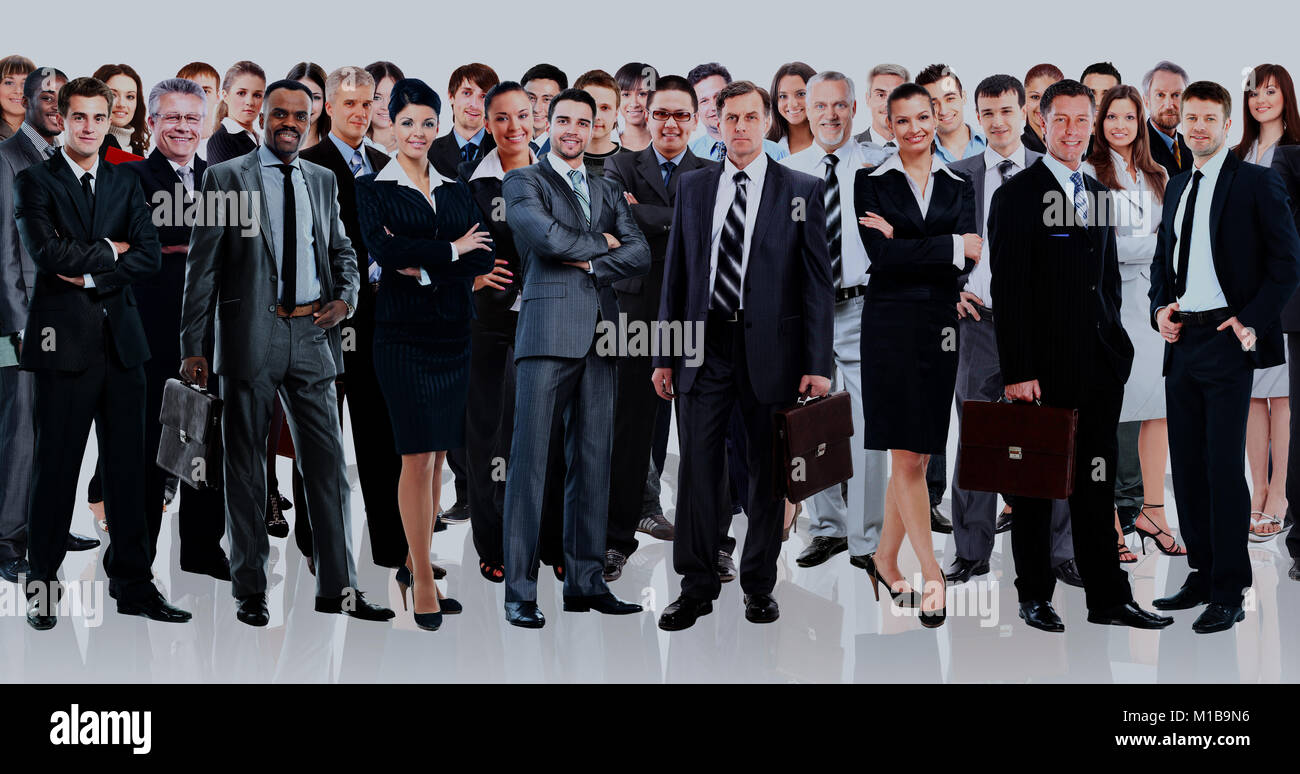 Large group of people full length isolated on white Stock Photo - Alamy