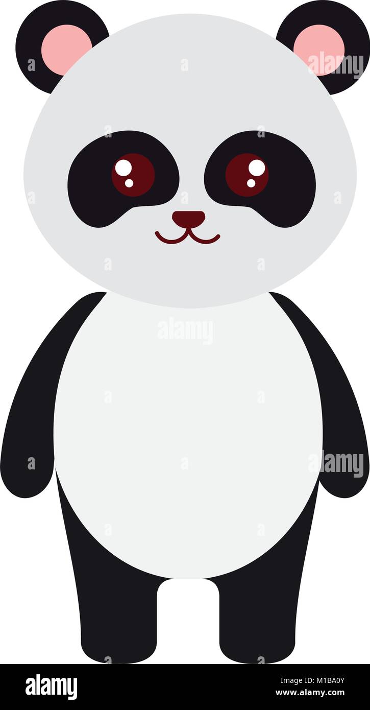 cute and tender bear panda character vector illustration design Stock ...
