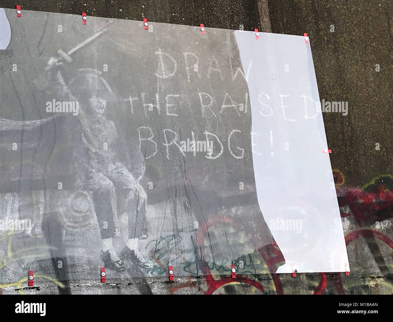 The new Banksy artwork on a disused bridge in Hull after the council ...