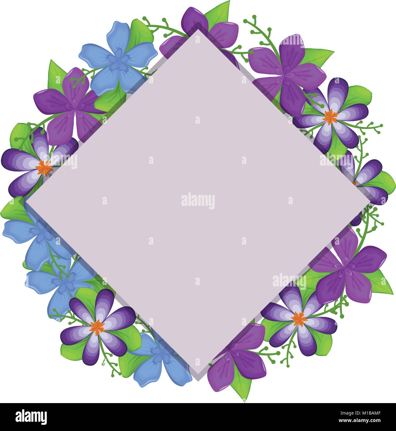 Diamond shaped flower border hi-res stock photography and images - Alamy