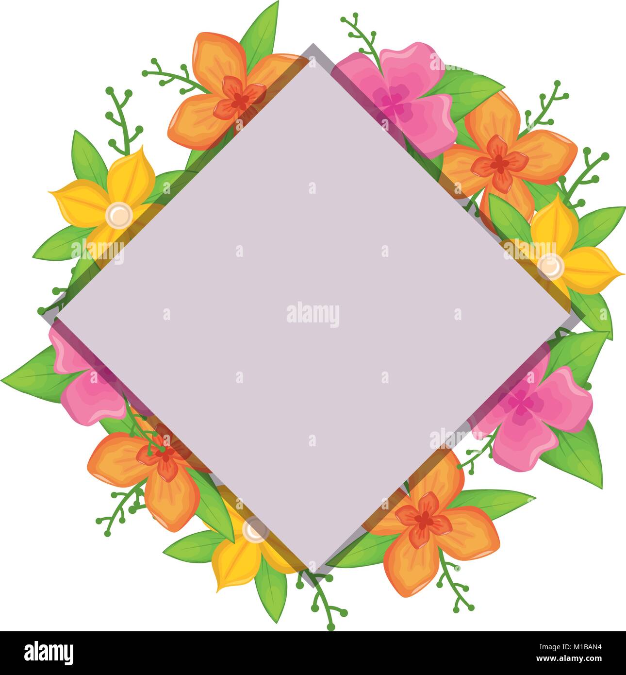 Diamond shaped flower border hi-res stock photography and images - Alamy