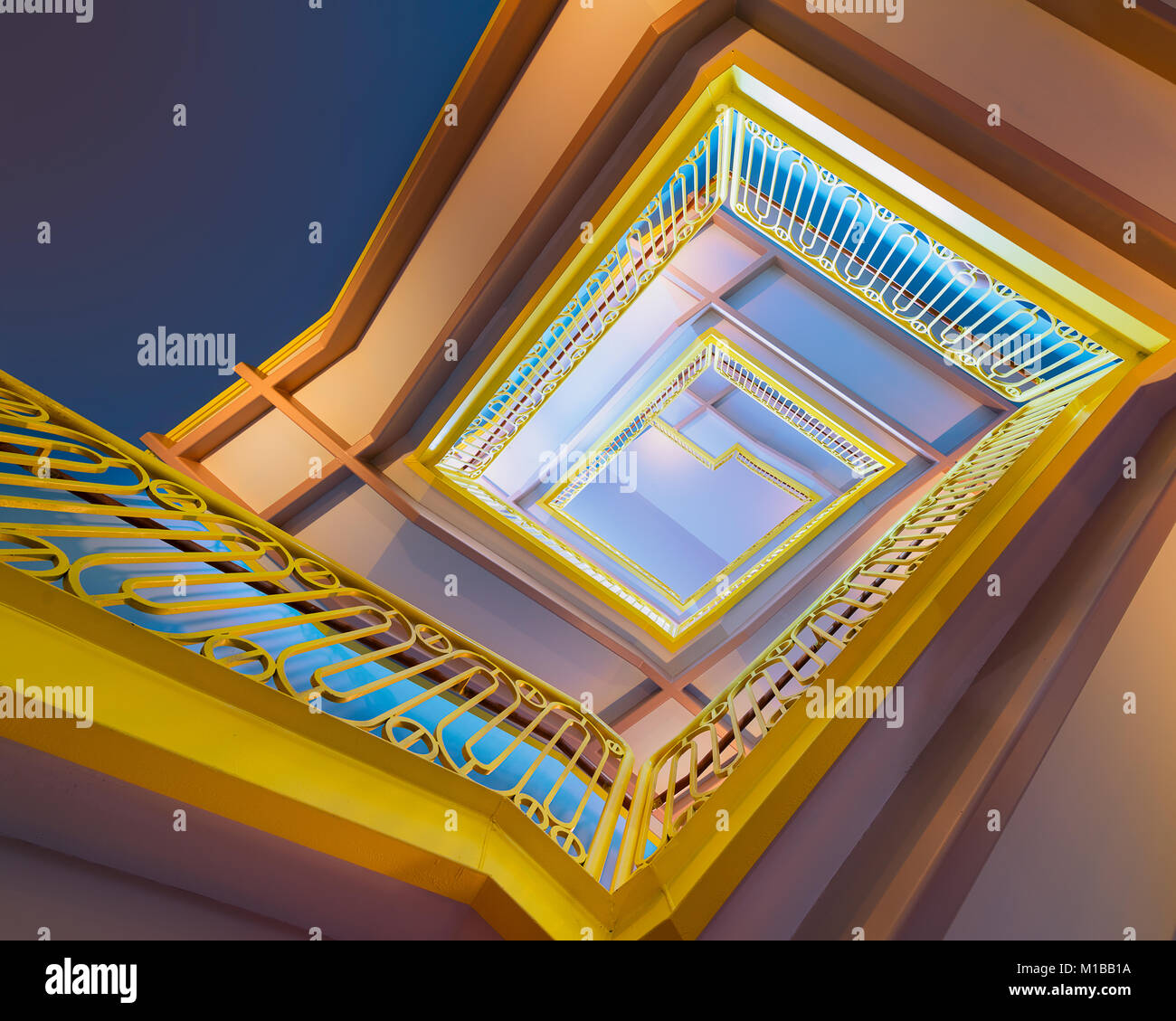 Staircase in the Grainger Engineering Library on the campus of the ...