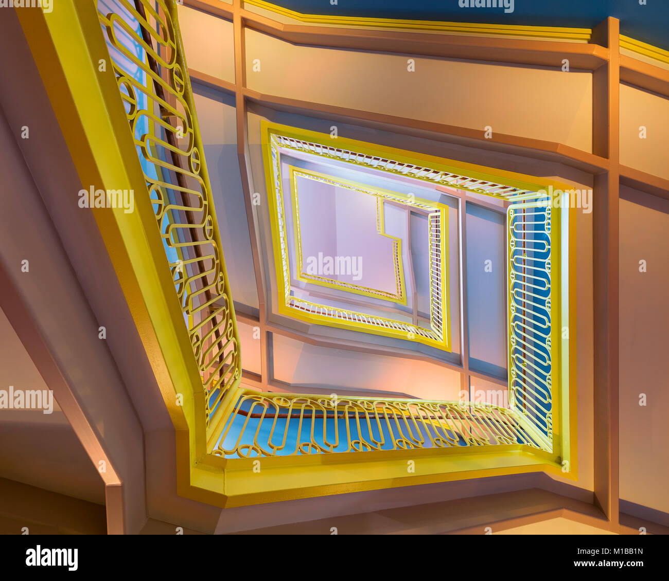 Staircase in the Grainger Engineering Library on the campus of the ...