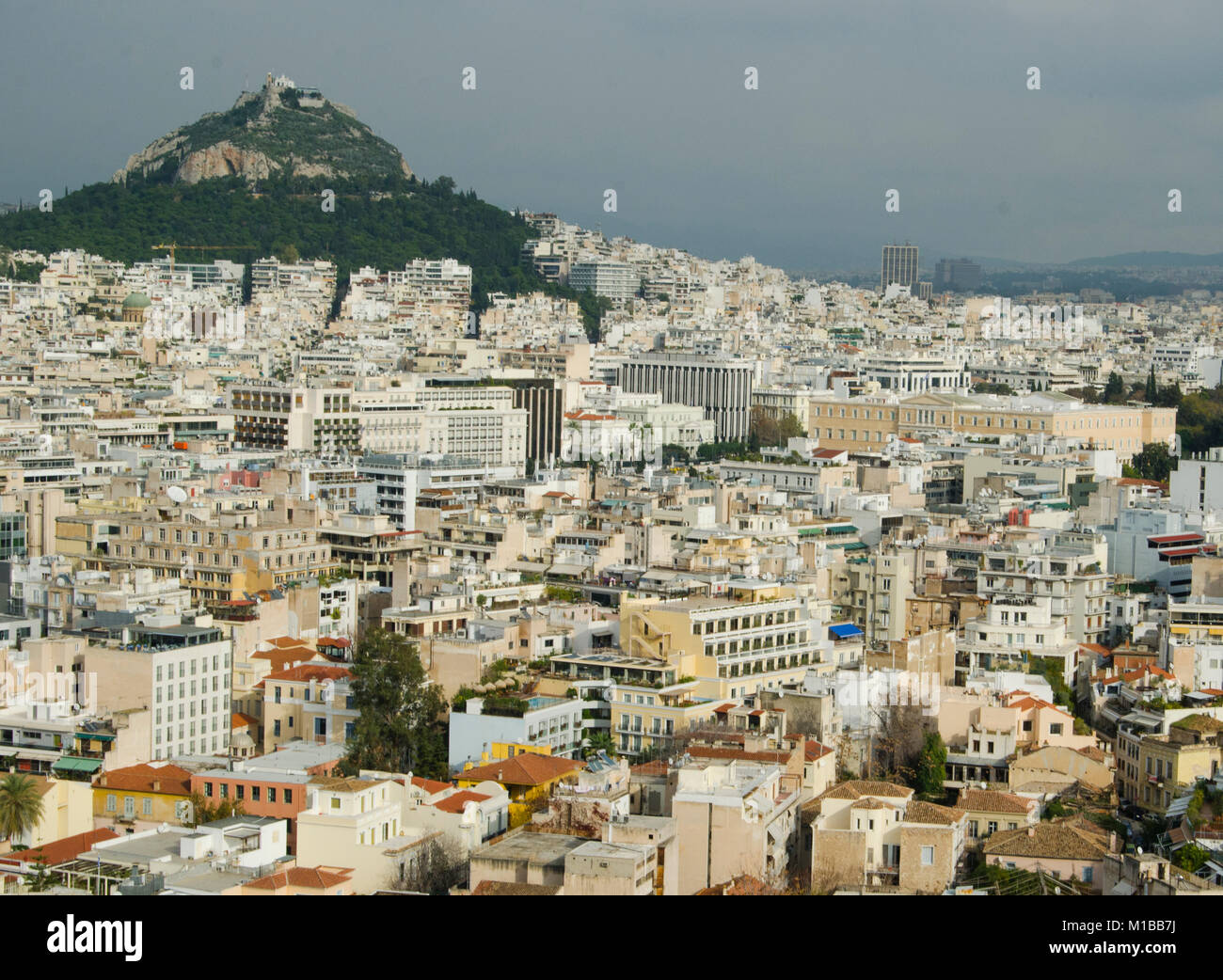 Skyline of Athens Greece Stock Photo - Alamy