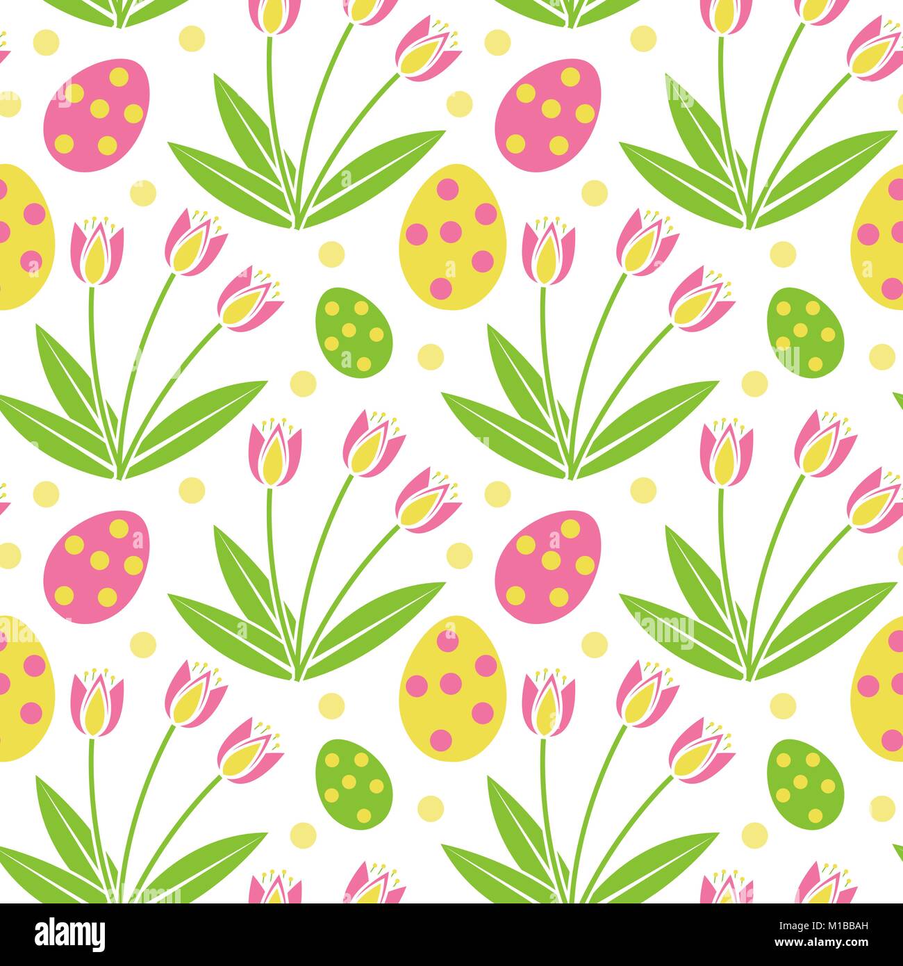 Cute easter seamless pattern. Spring repeating textures. Children's ...