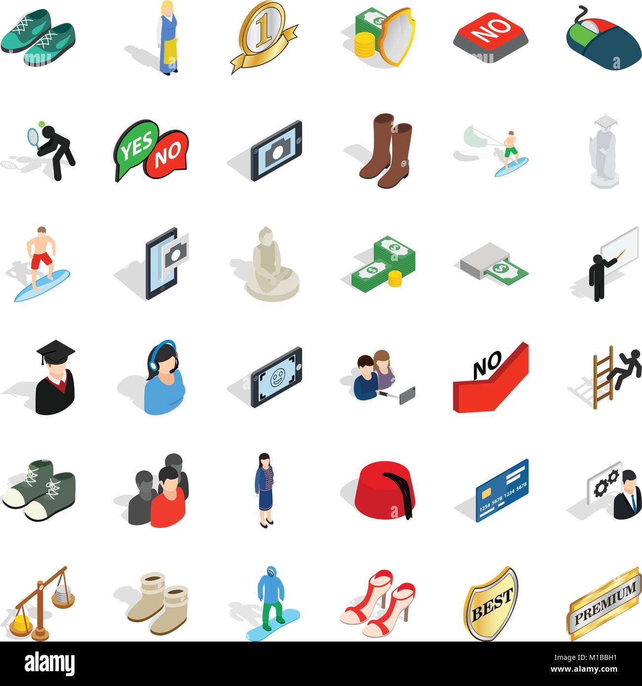 Current icons set, isometric style Stock Vector Image & Art - Alamy